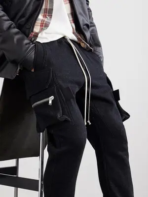 Rick Owens Mastodon Tapered Wool And Cotton-blend Jersey Sweatpants