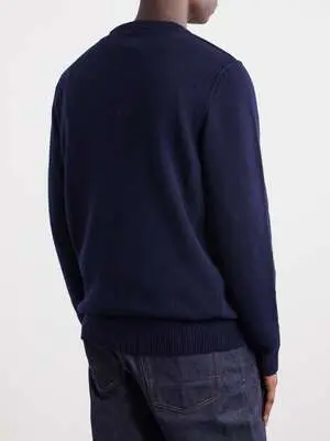 Stone Island Logo-appliquéd Wool-blend Sweater