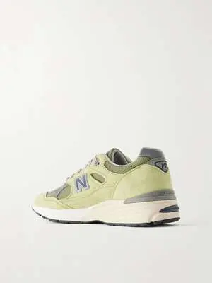 NEW BALANCE 991v2 Suede-trimmed Mesh Sneakers