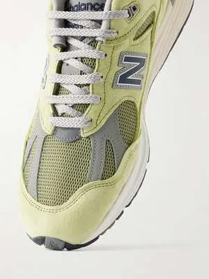 NEW BALANCE 991v2 Suede-trimmed Mesh Sneakers