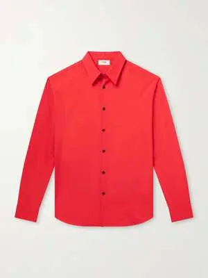 Celine Cotton-poplin Shirt - Red