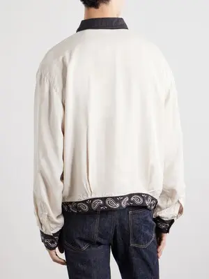 Kapital Rayon Twill Jacket With Paisley Trim