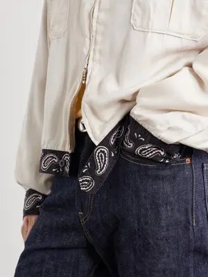 Kapital Rayon Twill Jacket With Paisley Trim