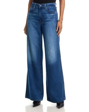 Veronica Beard Kasey Mid Rise Wide Leg Jeans
