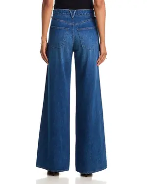 Veronica Beard Kasey Mid Rise Wide Leg Jeans