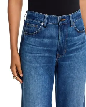 Veronica Beard Kasey Mid Rise Wide Leg Jeans