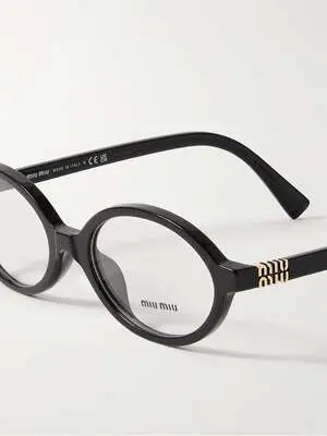 Miu Miu Oval-frame Acetate Optical Glasses
