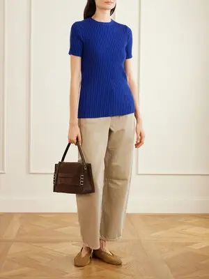 THE ELDER STATESMAN Superlight Ellie Ribbed Cashmere Sweater