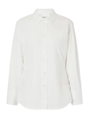 RÓHE Shaped Crinkled Cotton-blend Poplin Shirt - White