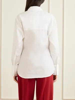 RÓHE Shaped Crinkled Cotton-blend Poplin Shirt