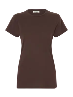 NILI LOTAN Lana Cotton-jersey T-shirt - Brown