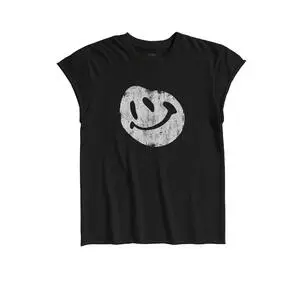 OTHER UK Happy Face Rocker Tee - Black