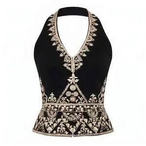 INTERNATIONAL APPEAL Embroidered Tailored Vest