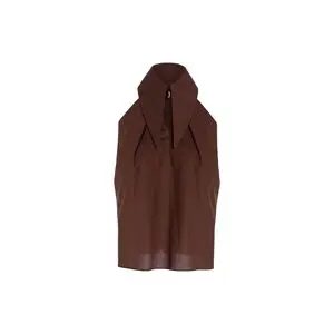 CONCEPTO Sunlit Cotton Top - Brown