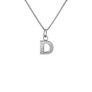 EDGE ONLY Letter Pendant "d" Initial Necklace Sterling - Silver