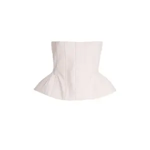 CONCEPTO Fringe Cotton Corset - White