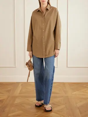 AGOLDE Sona Cotton-blend Shirt - Green