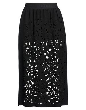 Liviana Conti Midi Skirt Size Virgin Wool - Black