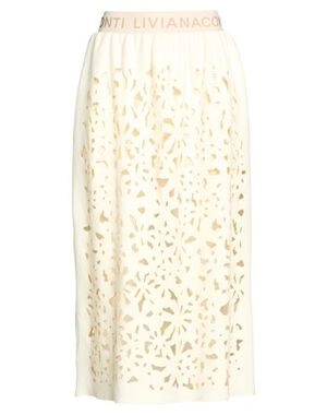 LIVIANA CONTI LIVIANA CONTI Ivory Virgin Wool Midi Skirt
