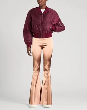 Elisabetta Franchi Flared Satin Trousers With Detachable Application - Blush