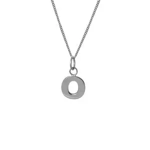 EDGE ONLY Letter Pendant "o" Initial Necklace Sterling - Silver