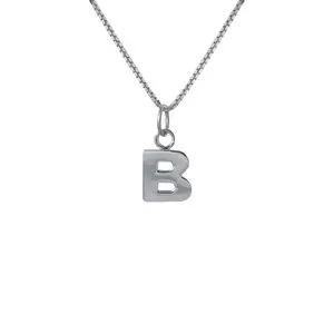 EDGE ONLY Sterling Letter "b" Pendant Necklace - Silver