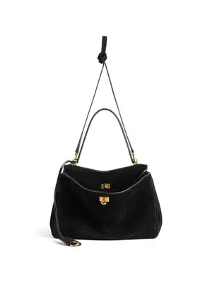 Balenciaga Rodeo Medium Leather Handbag - Black
