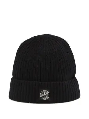 Stone Island Logo Wool Beanie