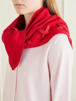 Simone Rocha Lace-up Merino Wool-blend Scarf