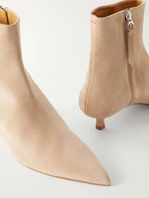 AeydĒ Sofie 35 Suede Ankle Boots - Neutrals
