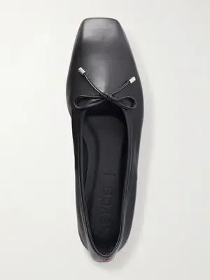 AeydĒ Nomi Leather Ballet Flats - Black