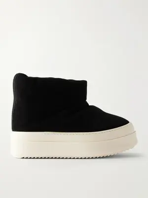 Rick Owens Suede Platform Sneakers - Black