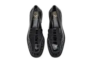 Vince Camuto Eshnie Embossed Block Heel Loafers - Black