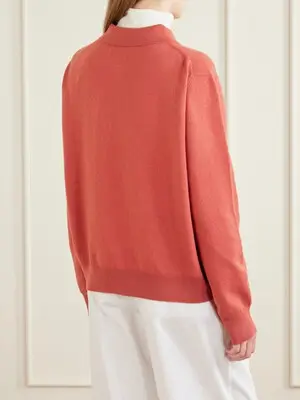 RÓHE Stretch Wool And Cashmere-blend Polo Shirt - Red
