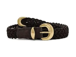 Madewell Lucie Woven Belt-suede Belts Dark Carob - Brown