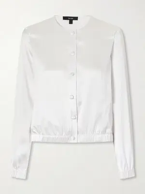 THE PARK Kelly Cropped Silk Jacket