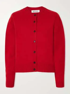 RÓHE Merino Wool-blend Cardigan - Red