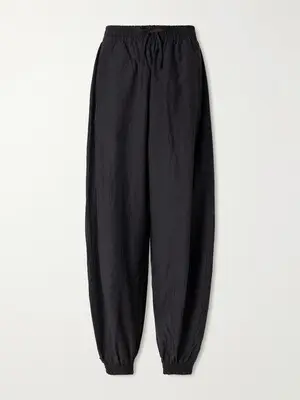 RÓHE Cotton-blend Seersucker Balloon Pants - Black