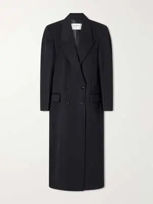 RÓHE Double-breasted Wool Coat - Navy