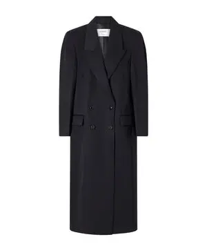 RÓHE Double-breasted Wool Coat - Navy