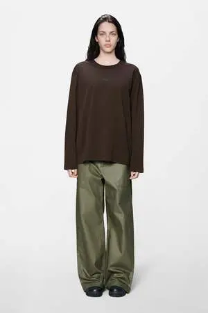 Rains Classic Long Sleeve T-shirt - Bark