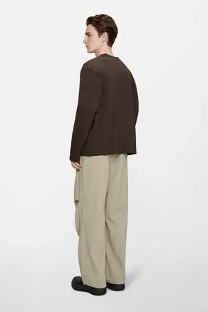 Rains Classic Long Sleeve T-shirt - Bark