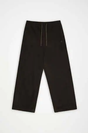 Rains Heavyweight Fleece Wide-leg Pants - Bark