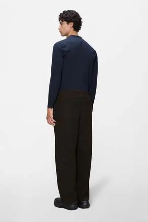 Rains Heavyweight Fleece Wide-leg Pants - Bark