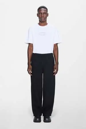 Rains Heavyweight Fleece Wide-leg Pants - Black