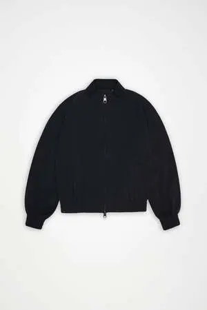 Rains Rains Tech Woven Bomber Jacket With 4-Way Stretch And Water-Resistant Treatment Navy Blue