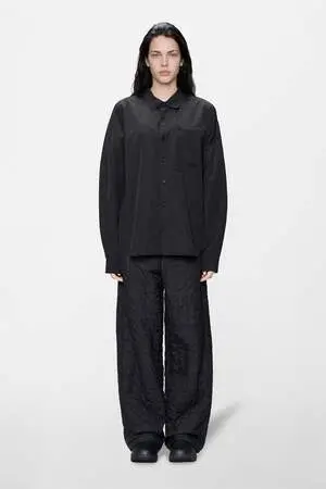 Rains Light Woven Long Sleeve Shirt - Black