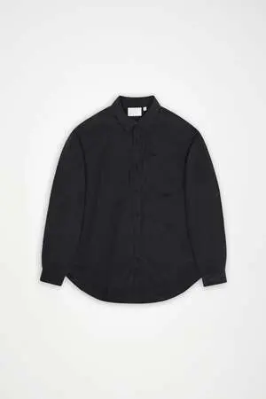 Rains Light Woven Long Sleeve Shirt - Black
