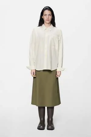 Rains Light Woven Long Sleeve Shirt Blanc