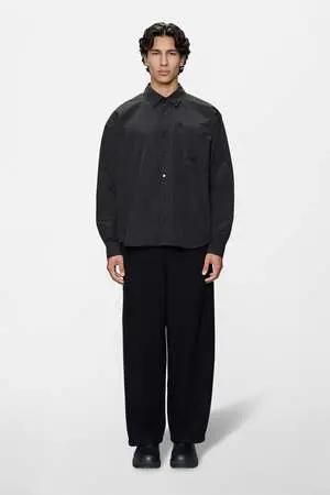 Rains Light Woven Long Sleeve Shirt - Black